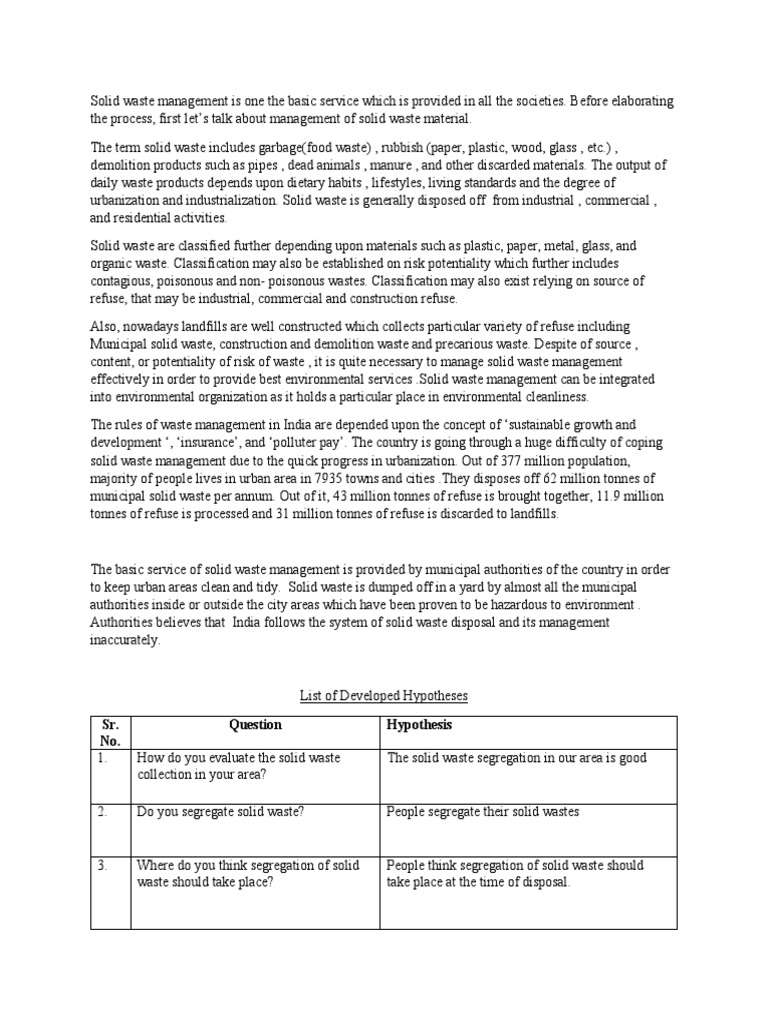 BS Assignment | PDF | Municipal Solid Waste | Waste
