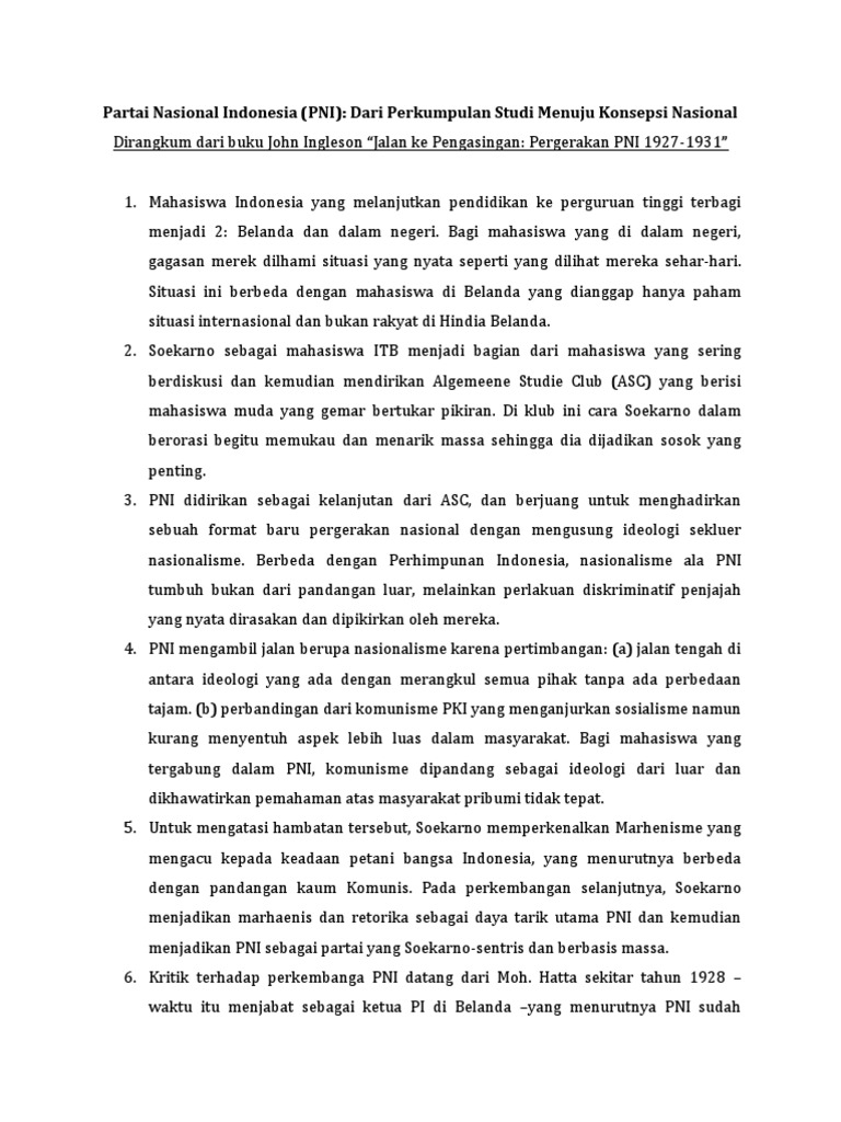 Partai Nasional Indonesia | PDF