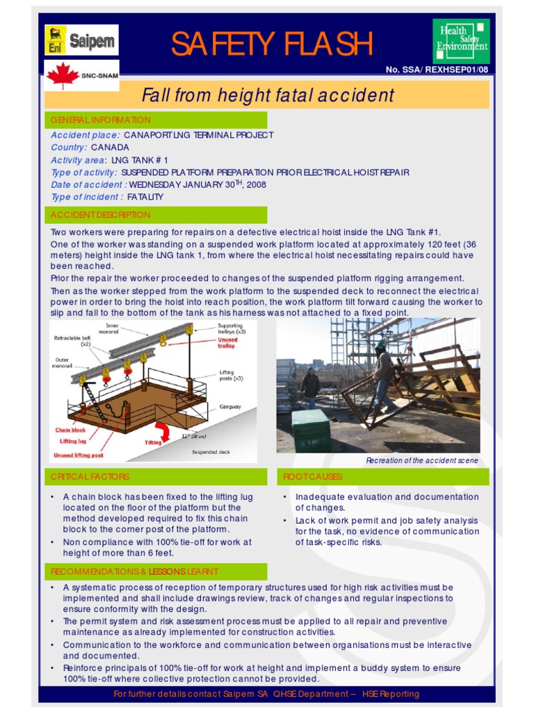 Fall From Height Fatality | PDF | Prevention | Safety