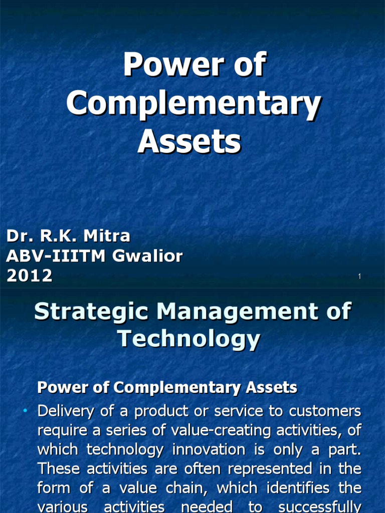 Power of Complementary Assets | PDF | Strategic Management | Brand