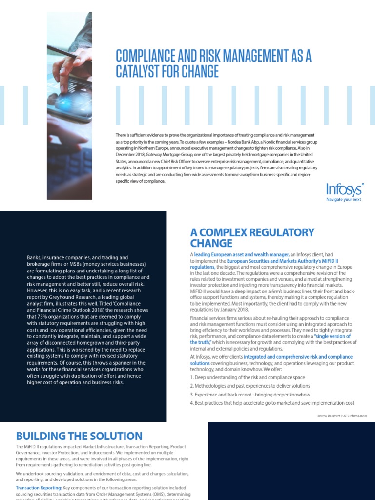 Compliance and Risk Management As A Catalyst For Change | PDF ...