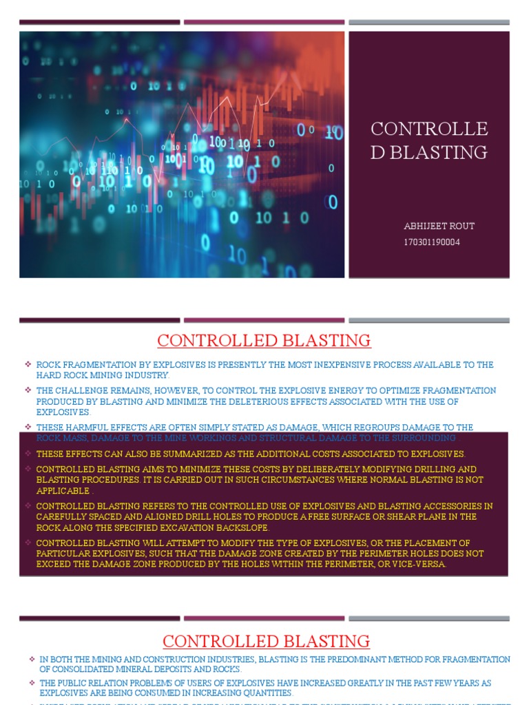 Controlled BLASTING | PDF | Drilling | Mining
