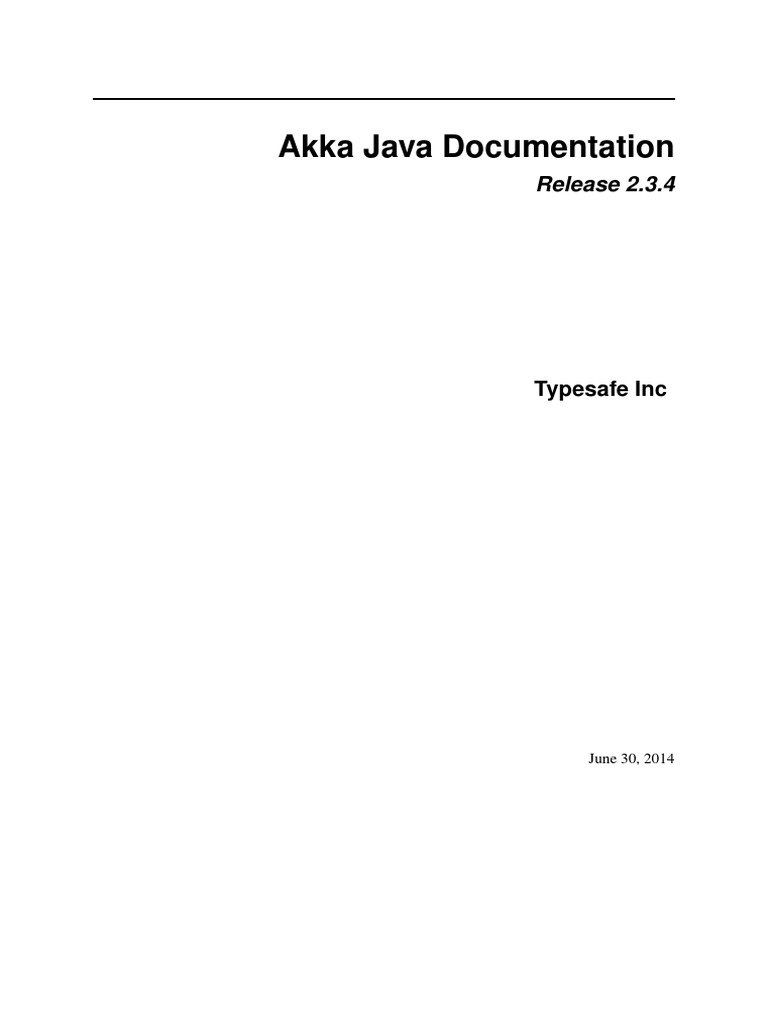 Akka Java | PDF | Scala (Programming Language) | Concurrent Computing