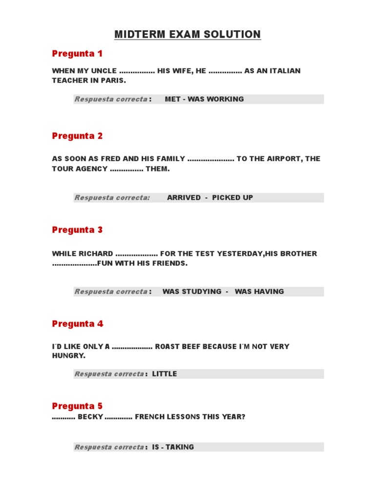 Midterm Exam Solution | PDF Midterm Exam Solution | PDF