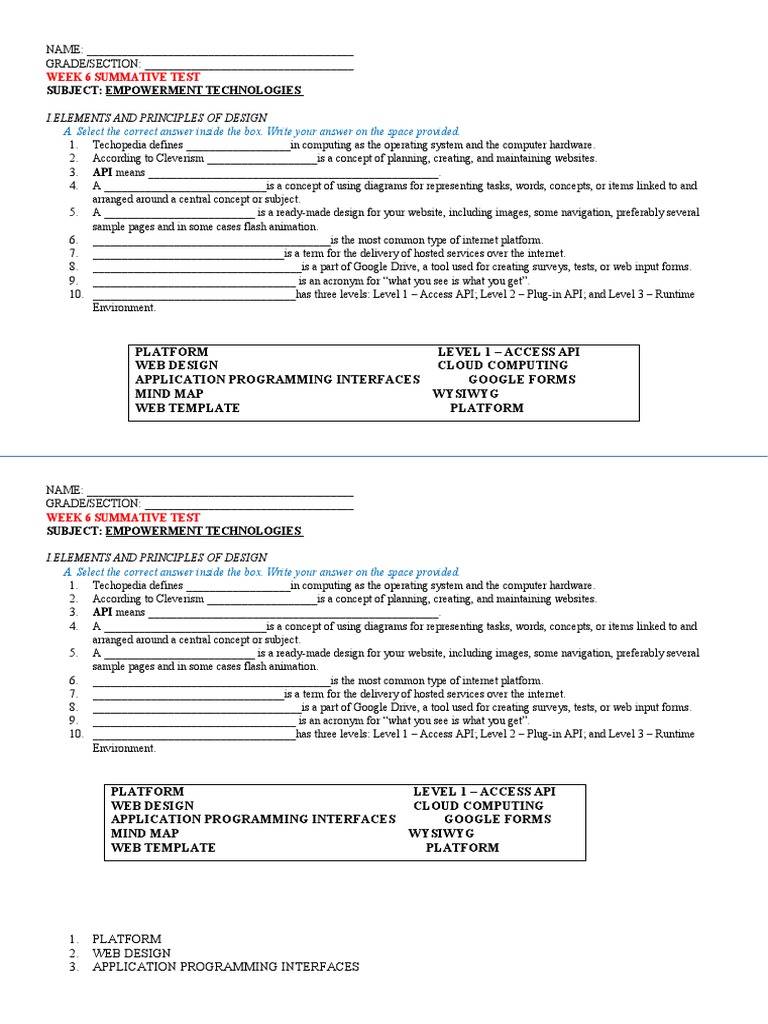 Emptech Summative Test W6 | PDF | Application Programming Interface ...