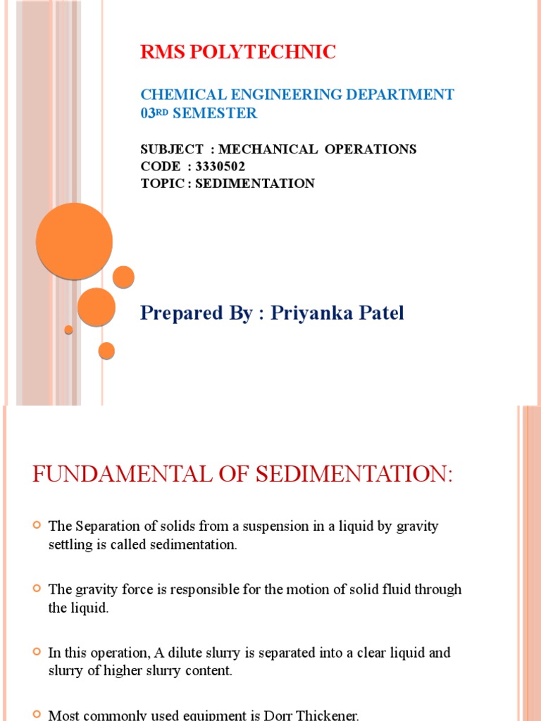 Rms Polytechnic: Prepared By: Priyanka Patel | PDF | Centrifuge ...