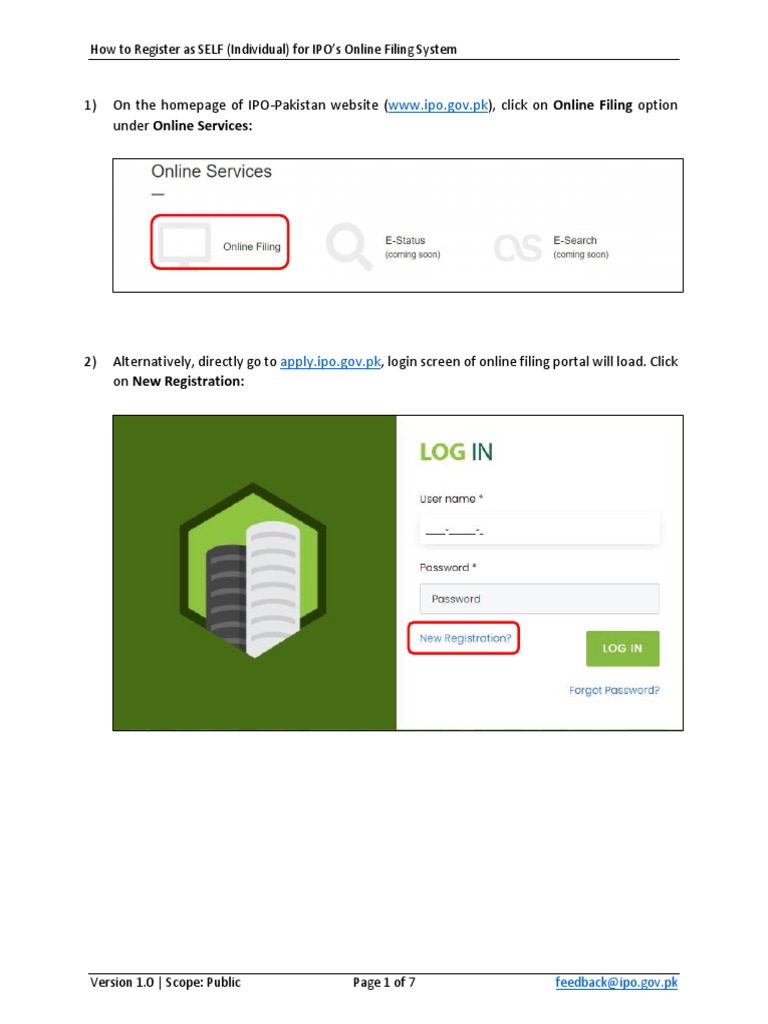 How To Register As SELF (Individual) For IPO's Online Filing System ...