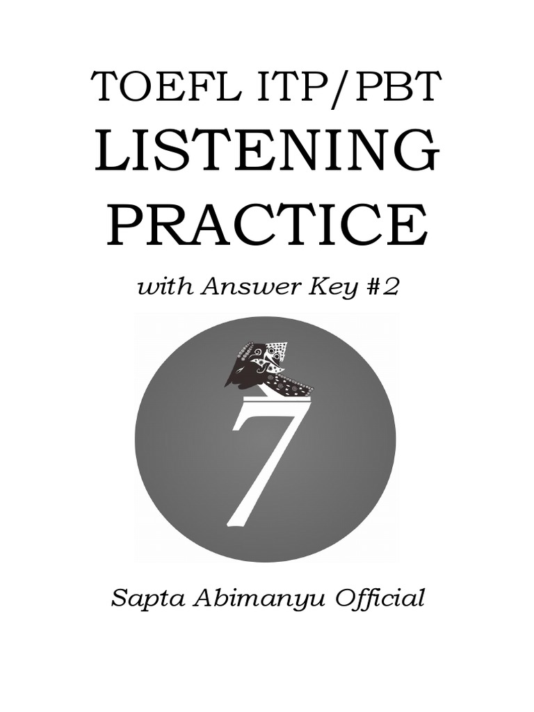 Toefl Itp PBT Listening Practice (With Answer Key) - 2 | PDF ...