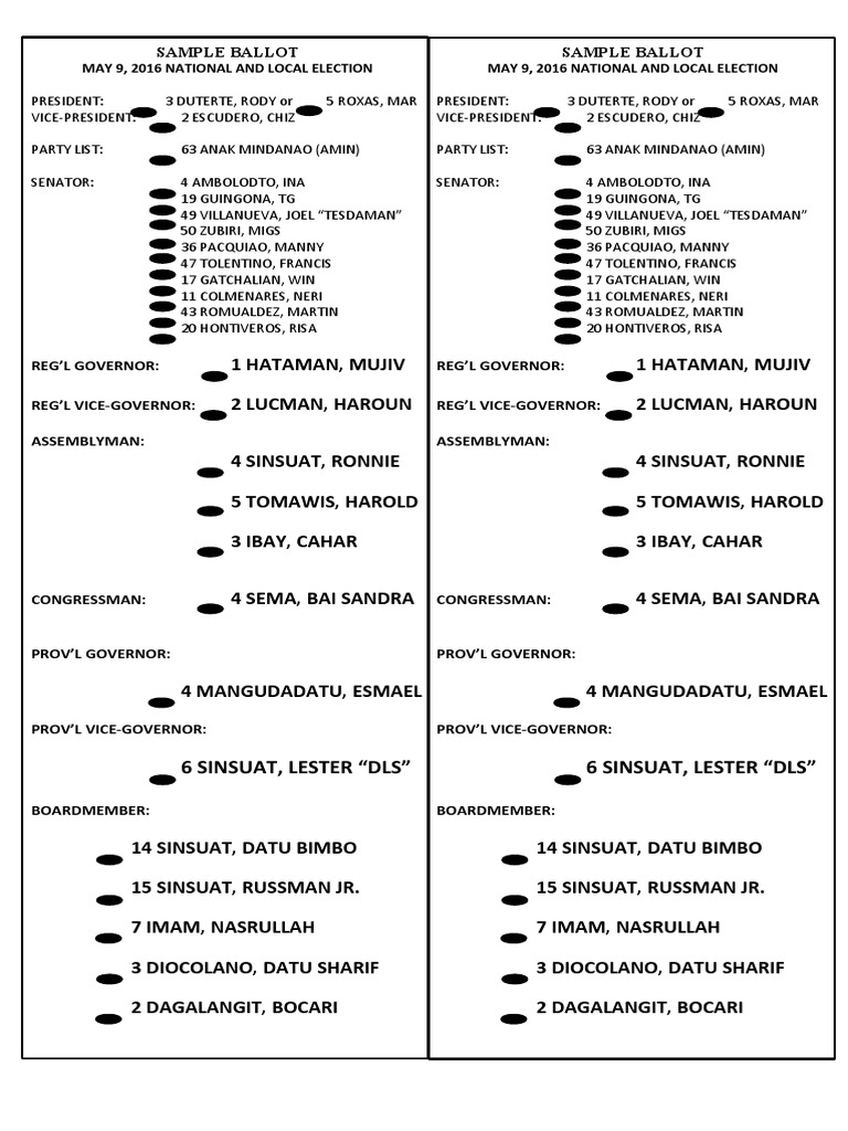 Sample Ballot | PDF