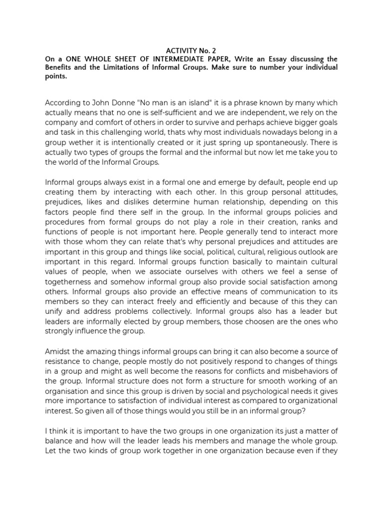 Activity No.2 GROUP DYNAMICS | PDF | Prejudices | Attitude (Psychology)