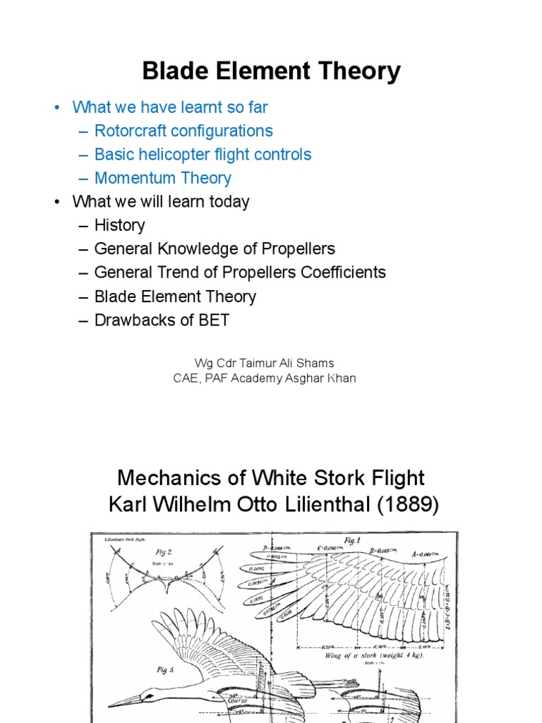 Blade Element Theory - Taimur Lec 4 | PDF | Propeller | Lift (Force)