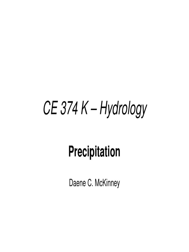 Ce141-2 Module 1 Lecture 3 Precipitation | PDF | Precipitation | Sky