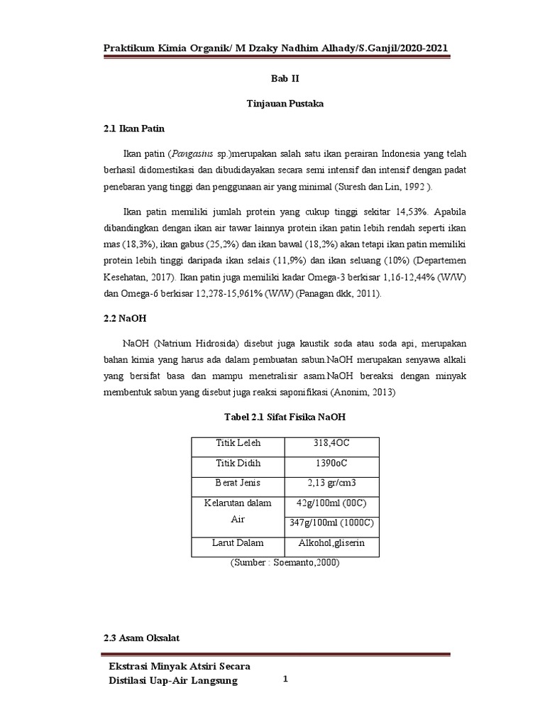 Bab II Tinjauan Pustaka Minyak Ikan | PDF | Sains & Matematika | Teknologi & Rekayasa