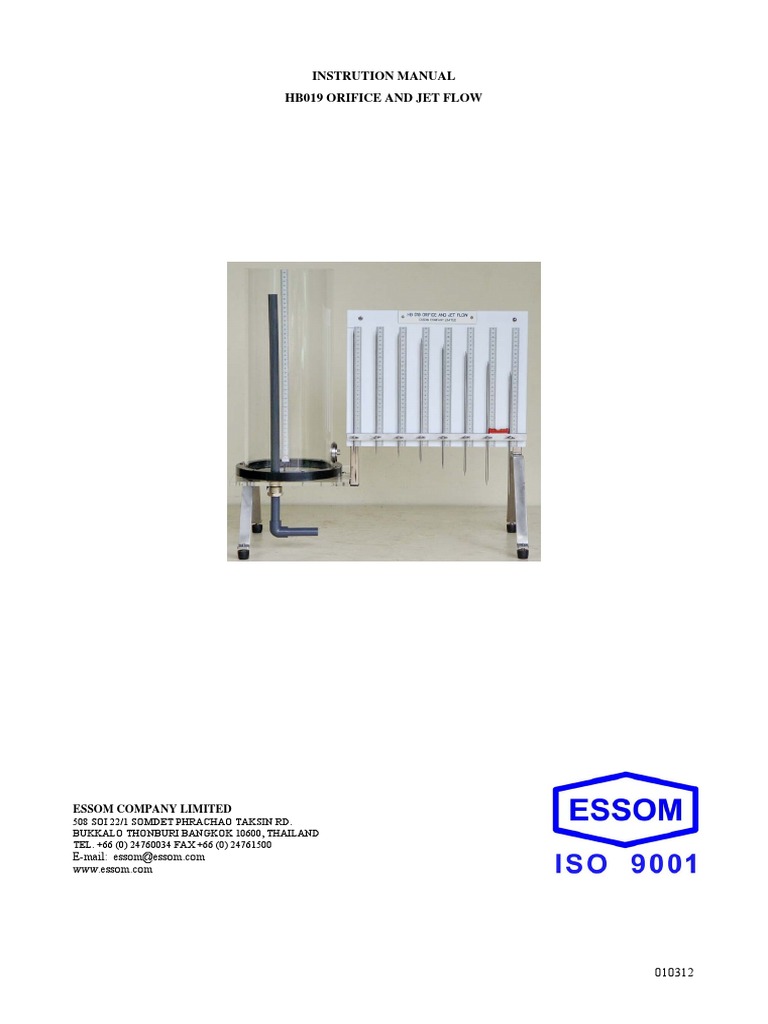 Orifice and Jet Flow (HB 019) | Download Free PDF | Physics | Mechanics