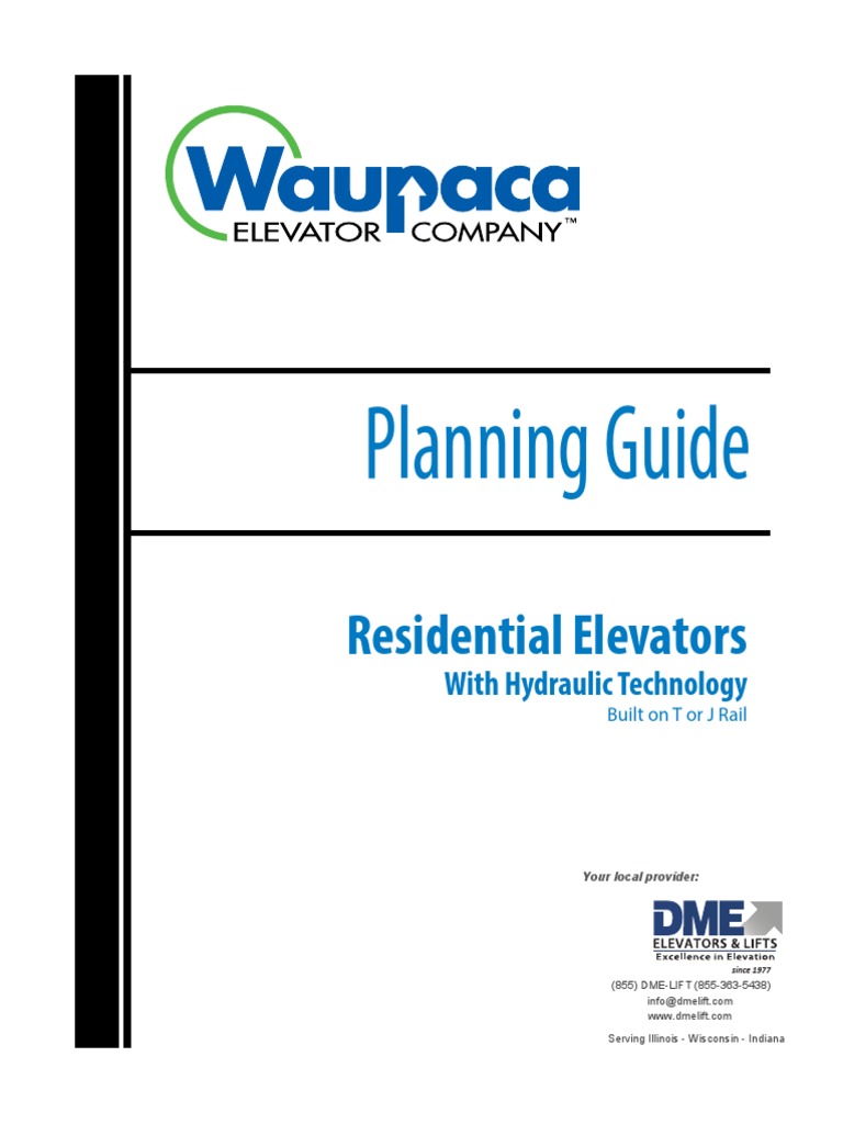 Planning Guide: Residential Elevators | PDF | Elevator | Specification (Technical Standard)