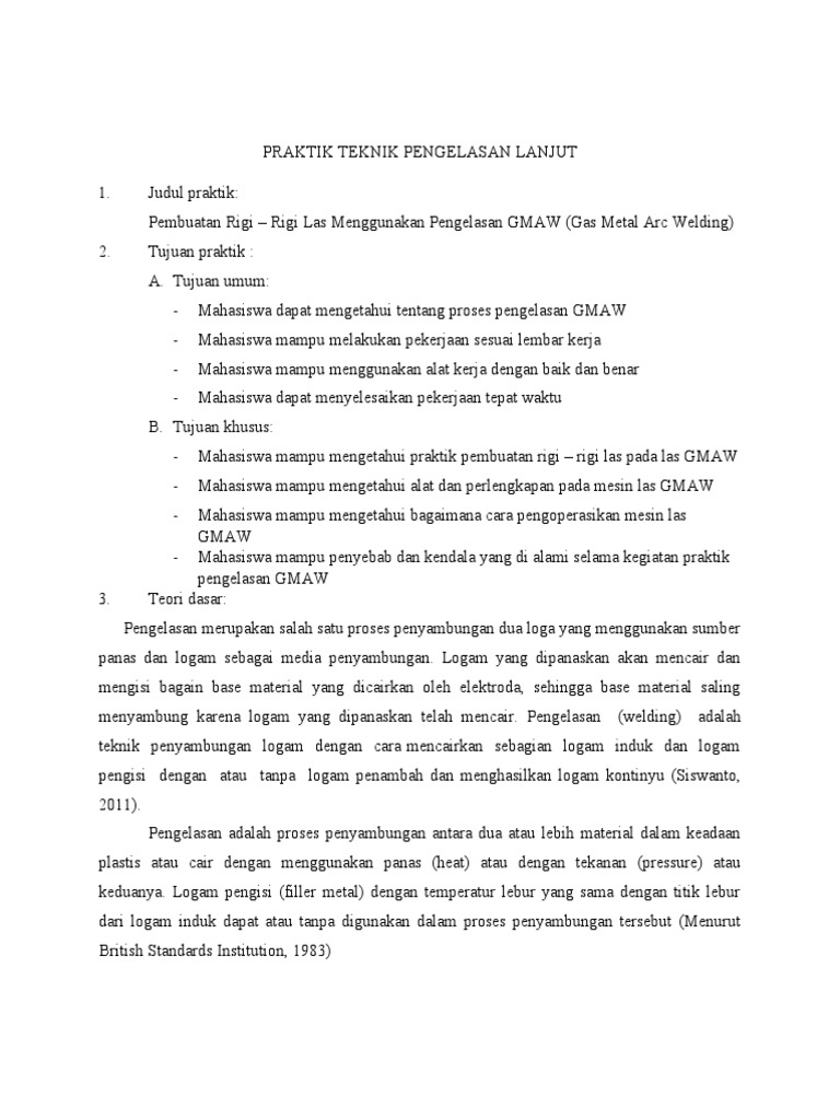 Panduan Praktik Las GMAW | PDF
