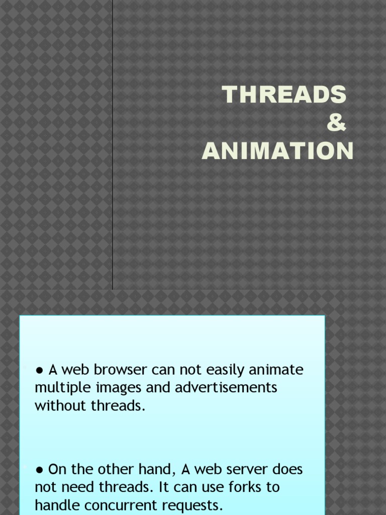 Threads in Web Animation Explained | PDF