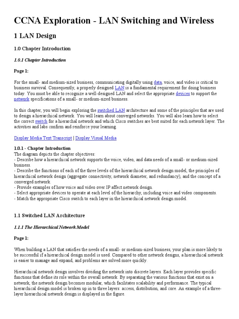 CCNA Exploration - LAN Switching and Wireless | PDF | Network Switch | Computer Network