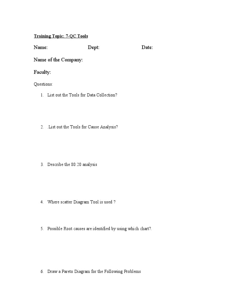 Question and Answer 7QC Tools | PDF