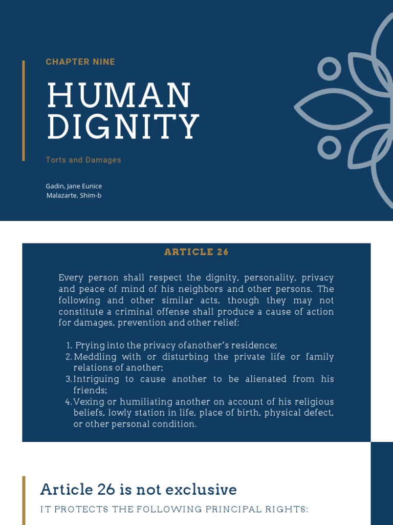 Chapter 9 Human Dignity | PDF | Sexual Harassment | Privacy