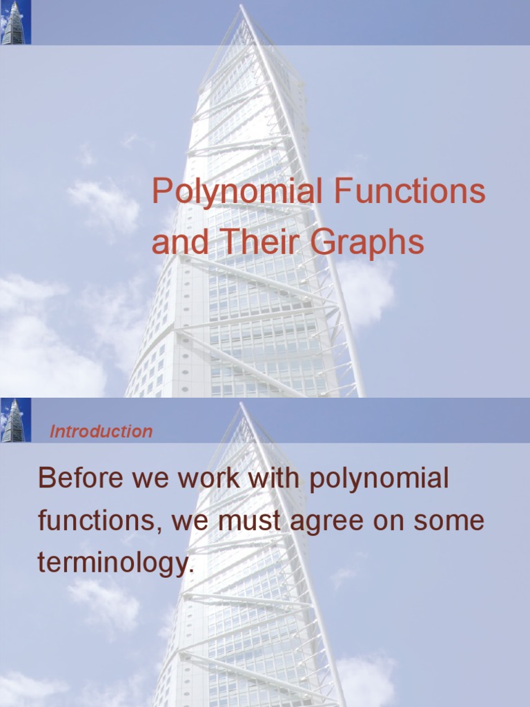 Graphs of Polynomial Functions | PDF | Polynomial | Mathematical Analysis