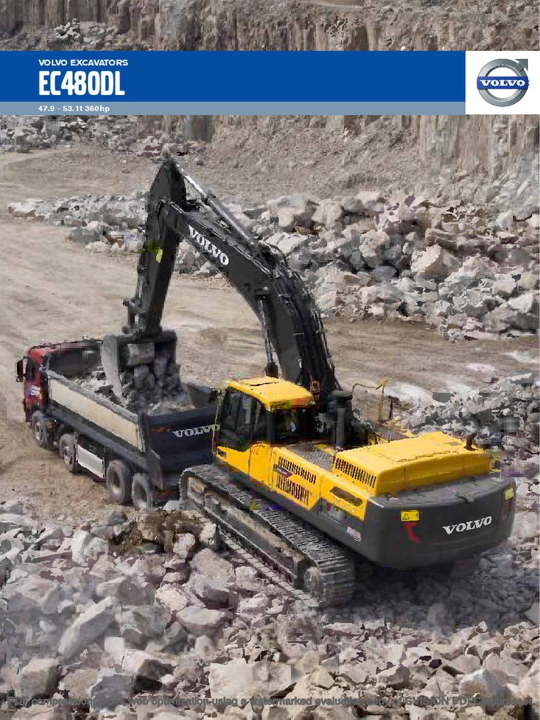 Volvo EC480DL Excavator Overview | PDF | Horsepower | Pump