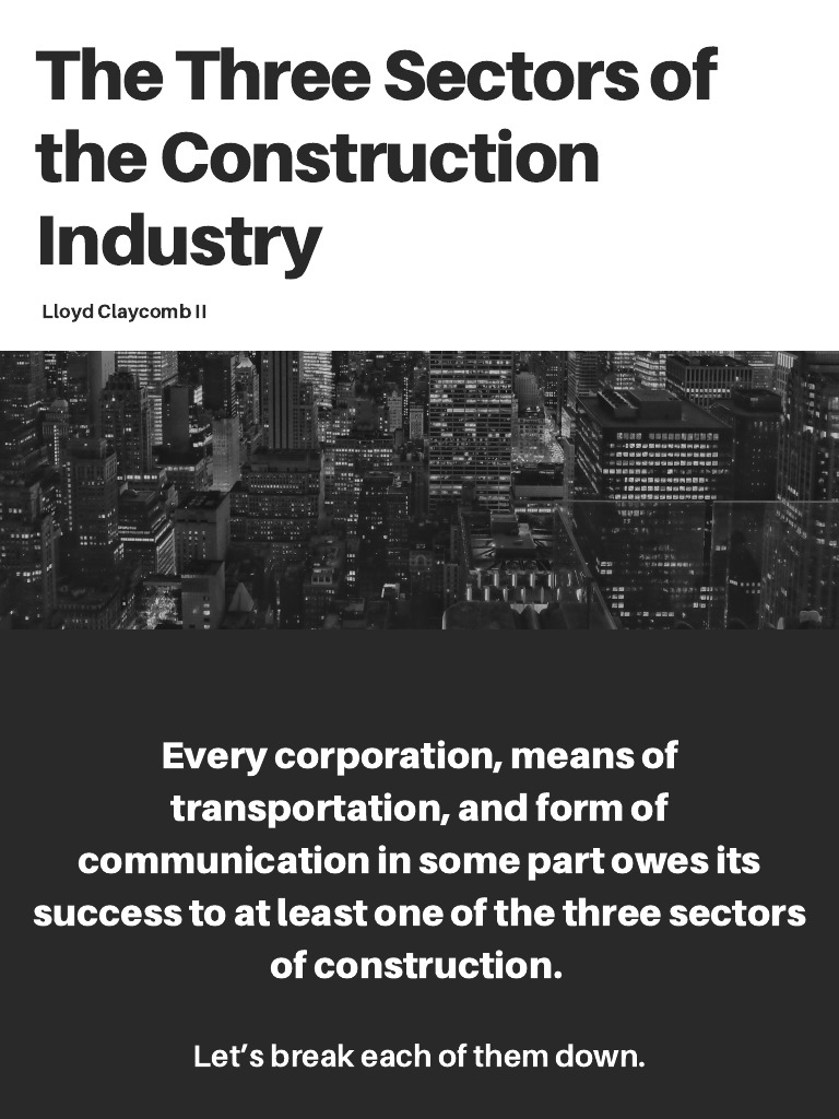 Three Key Sectors of Construction | PDF