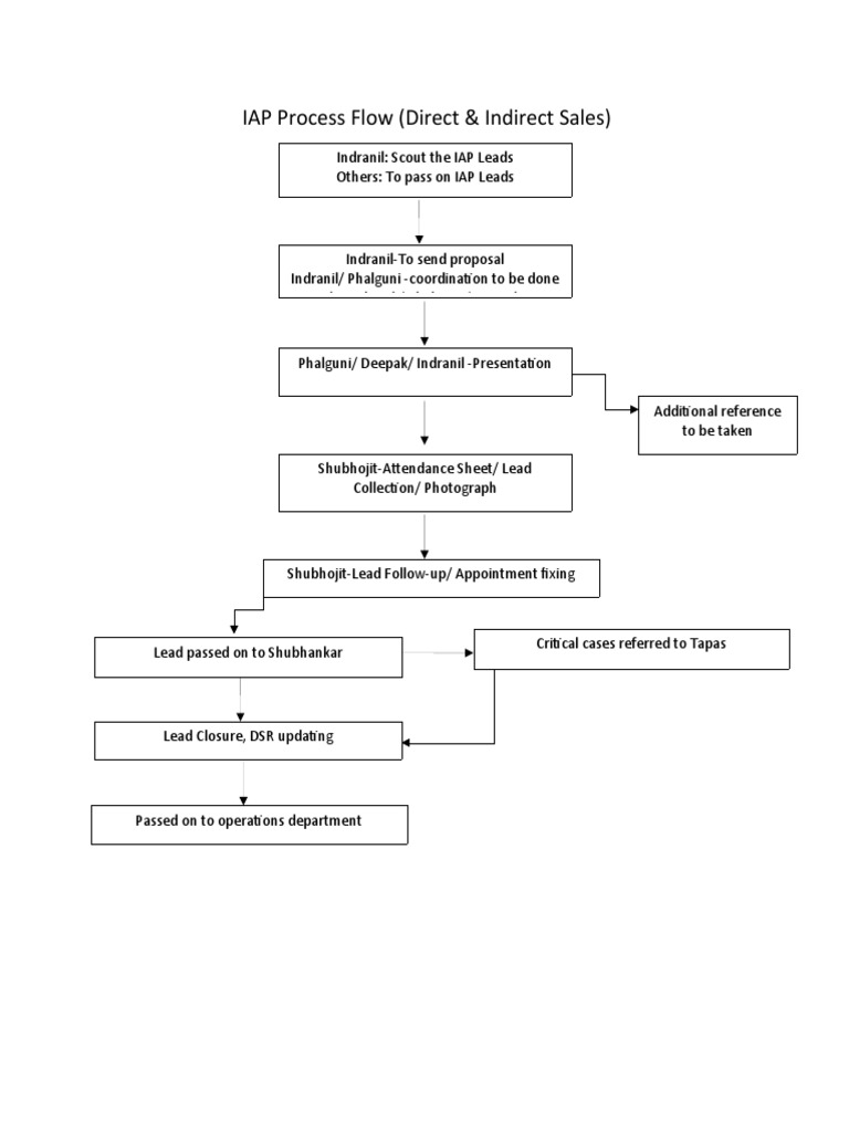 IAP Process Flow (Direct & Indirect Sales) | PDF