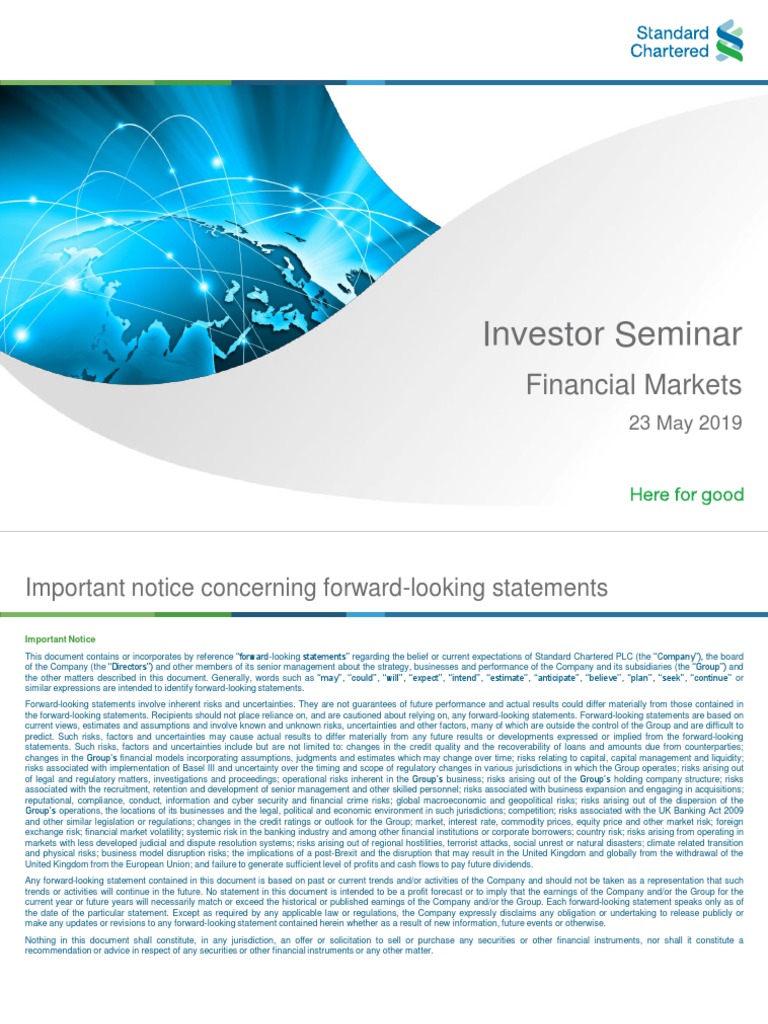 Investor Seminar: Financial Markets | PDF | Investment Banking | Banks