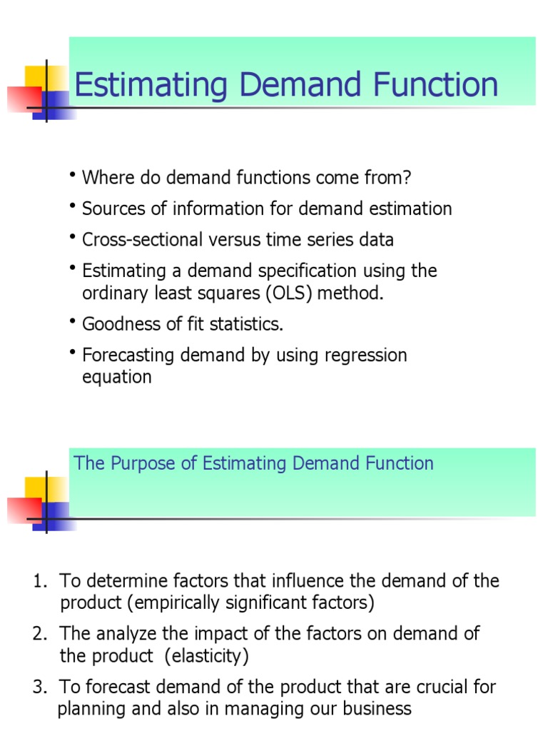 Estimating Demand Function | PDF | Regression Analysis | Errors And Residuals