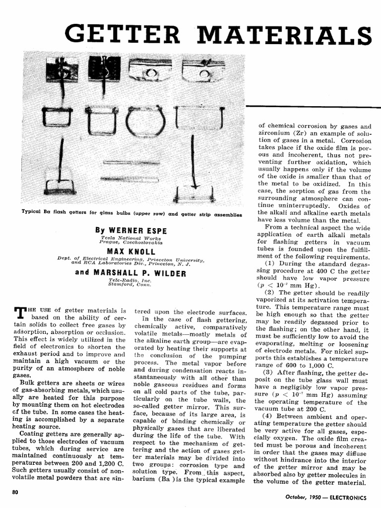 Getter Material PDF | PDF