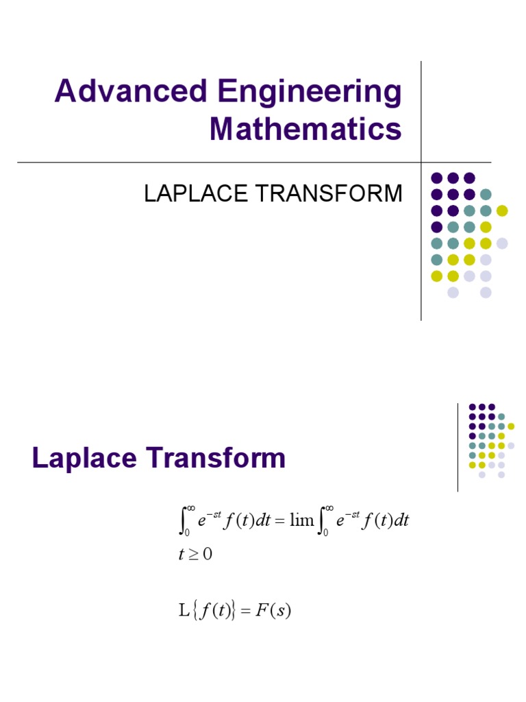 Advanced Engineering Mathematics: Laplace Transform | PDF | Beam ...