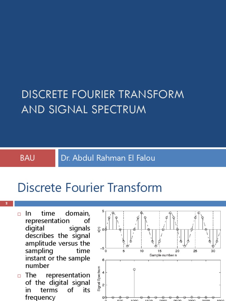 Chapter6 DiscreteFourierTransform COME480 | PDF | Discrete Fourier ...