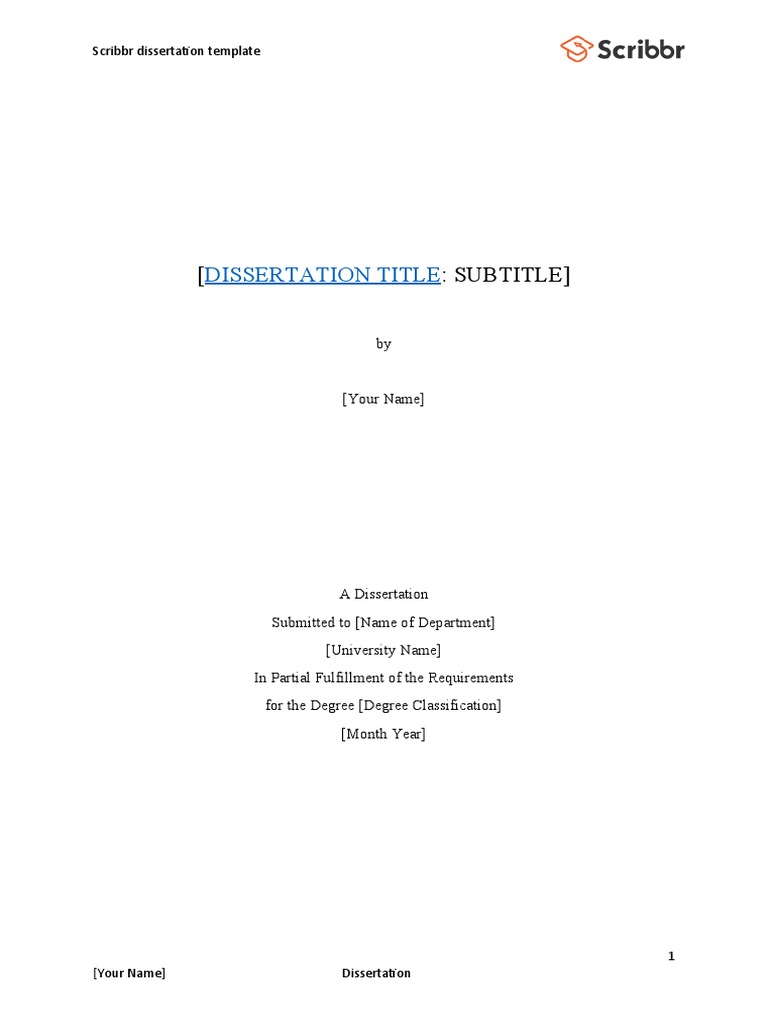 (: Subtitle) : Dissertation Title | PDF | Qualitative Research | Survey ...