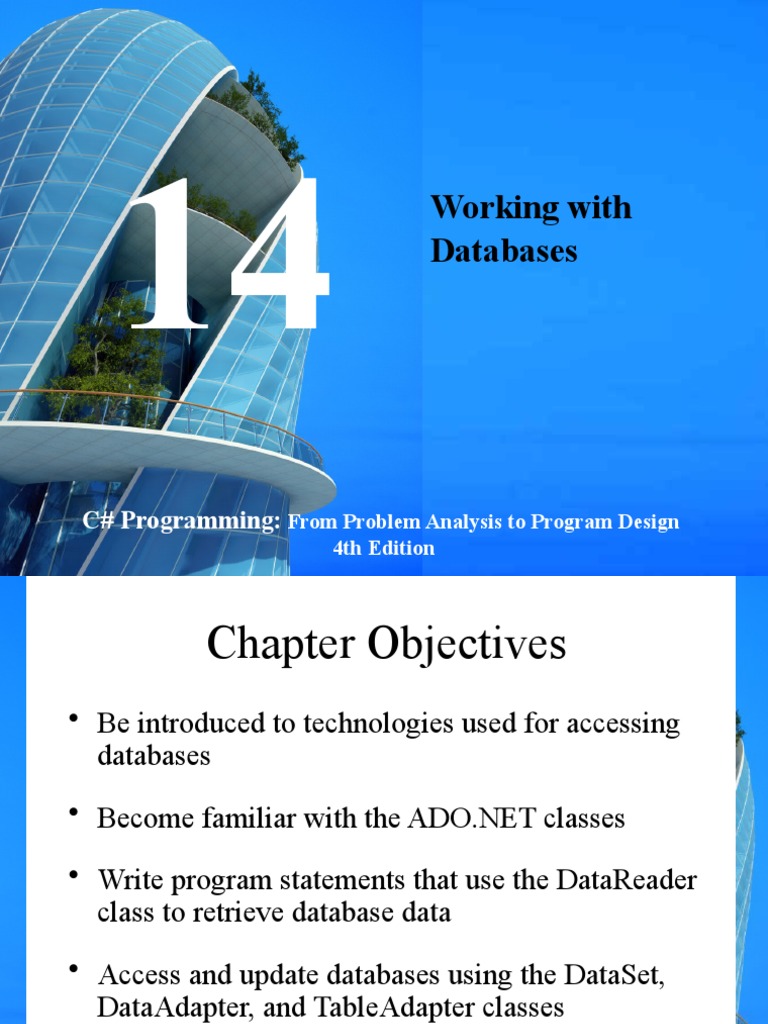Working With Databases: C# Programming | PDF | Language Integrated ...