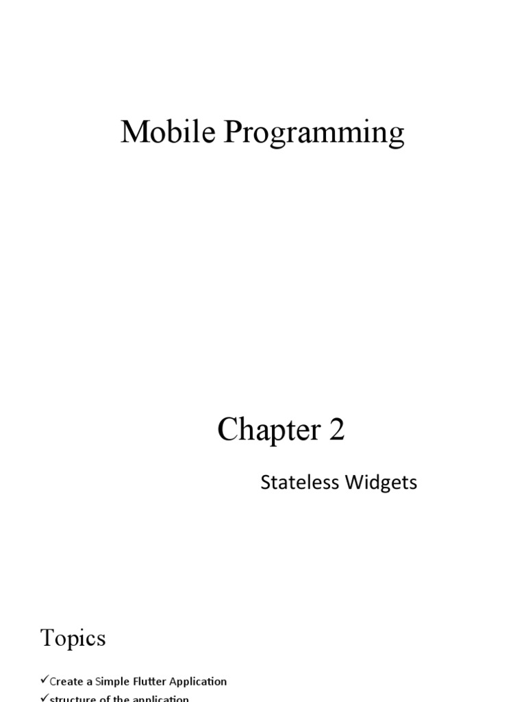 Chapter 2 Widgets | PDF | Software | Computer Programming