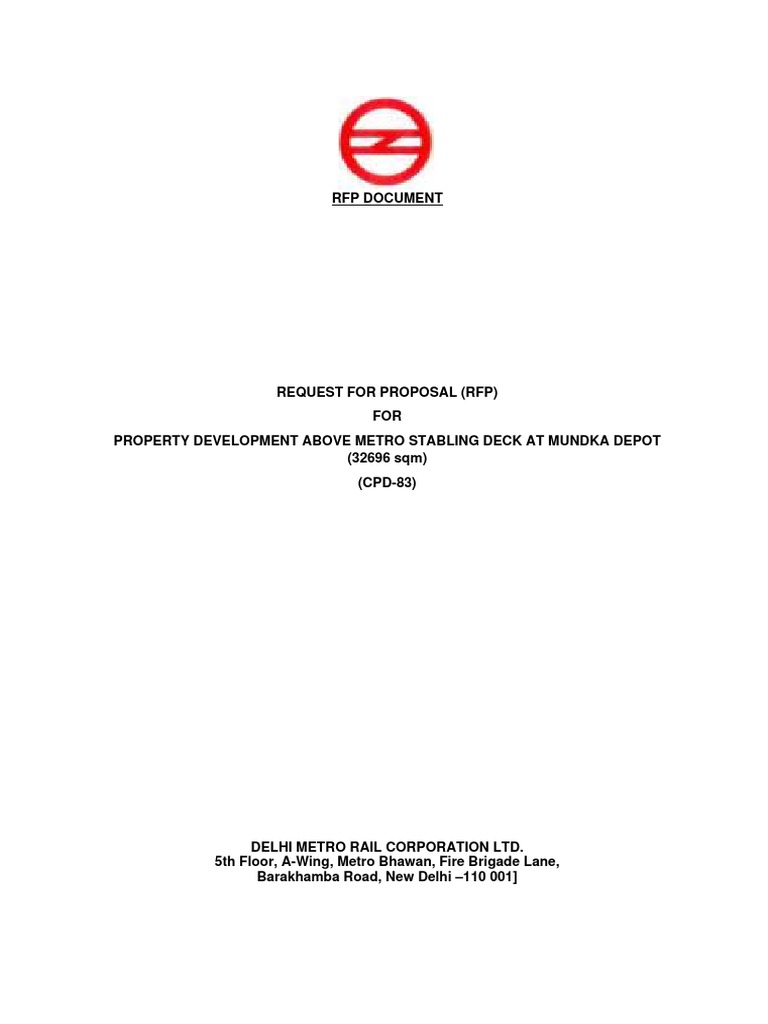 RFP With Annexures PDF | PDF | Request For Proposal | Lease