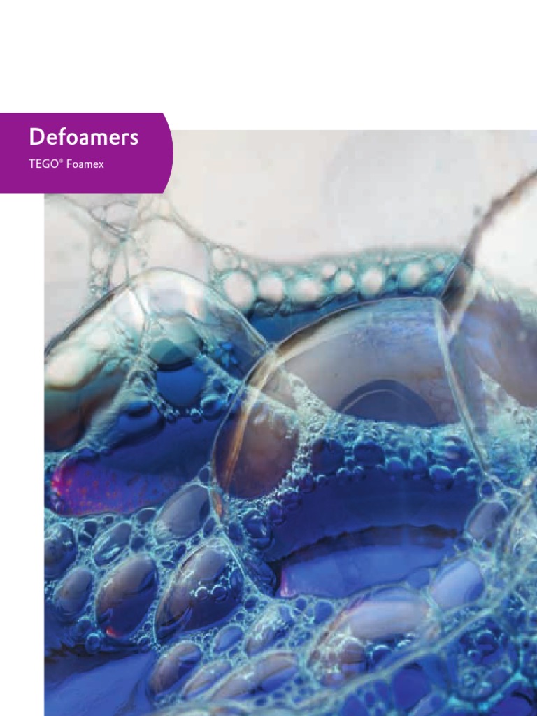Defoamers: TEGO® Foamex | PDF | Foam | Paint