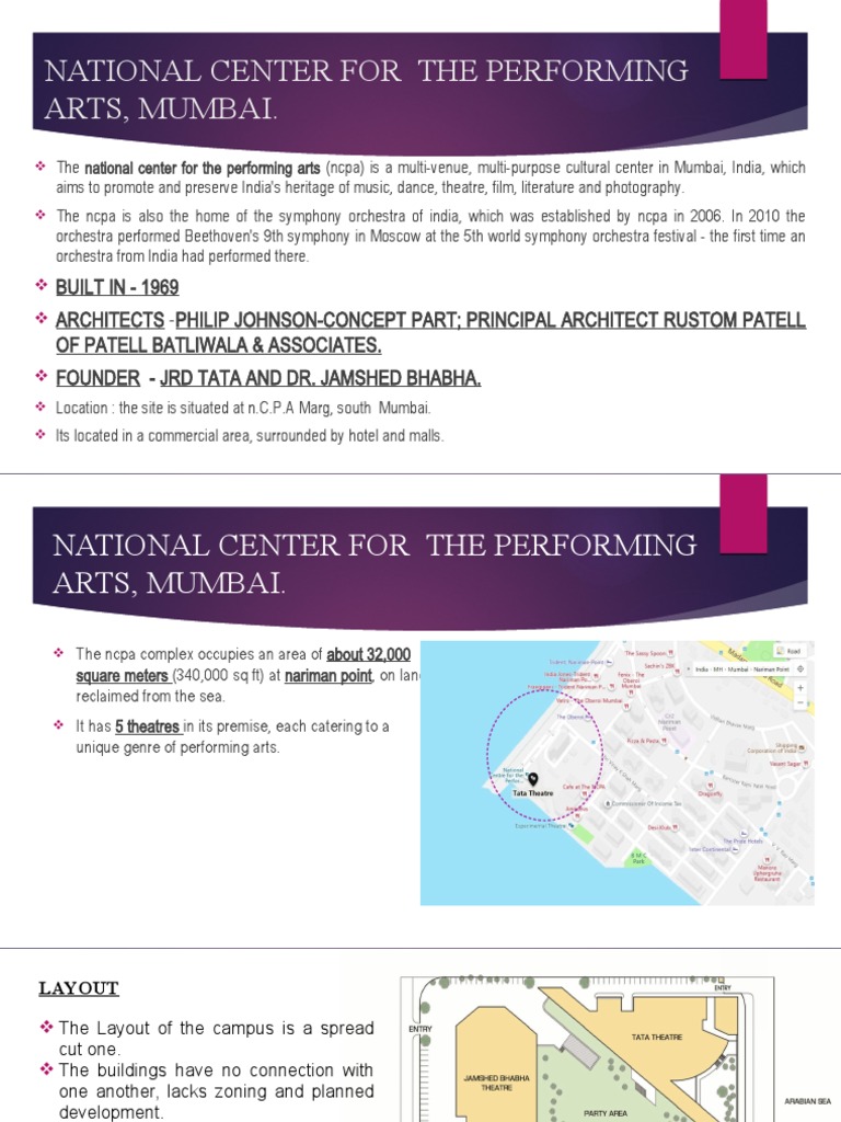 National Center For The Performing Arts, Mumbai | PDF | Performing Arts ...