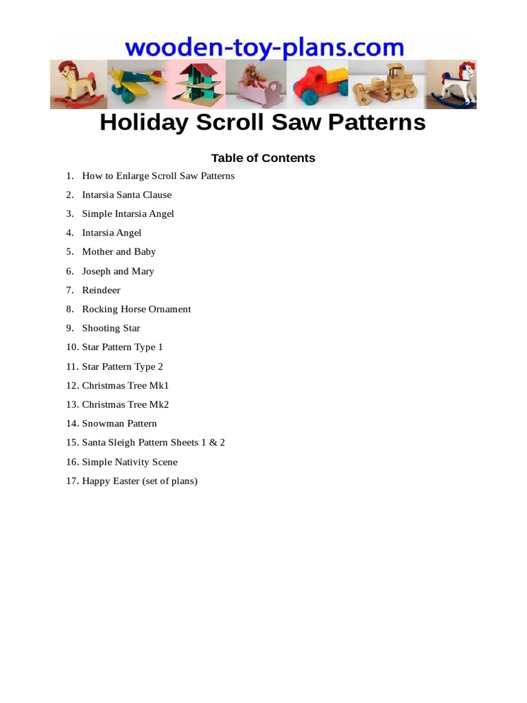 Holiday Scroll Saw Patterns191202 | PDF | Santa Claus | Christmas