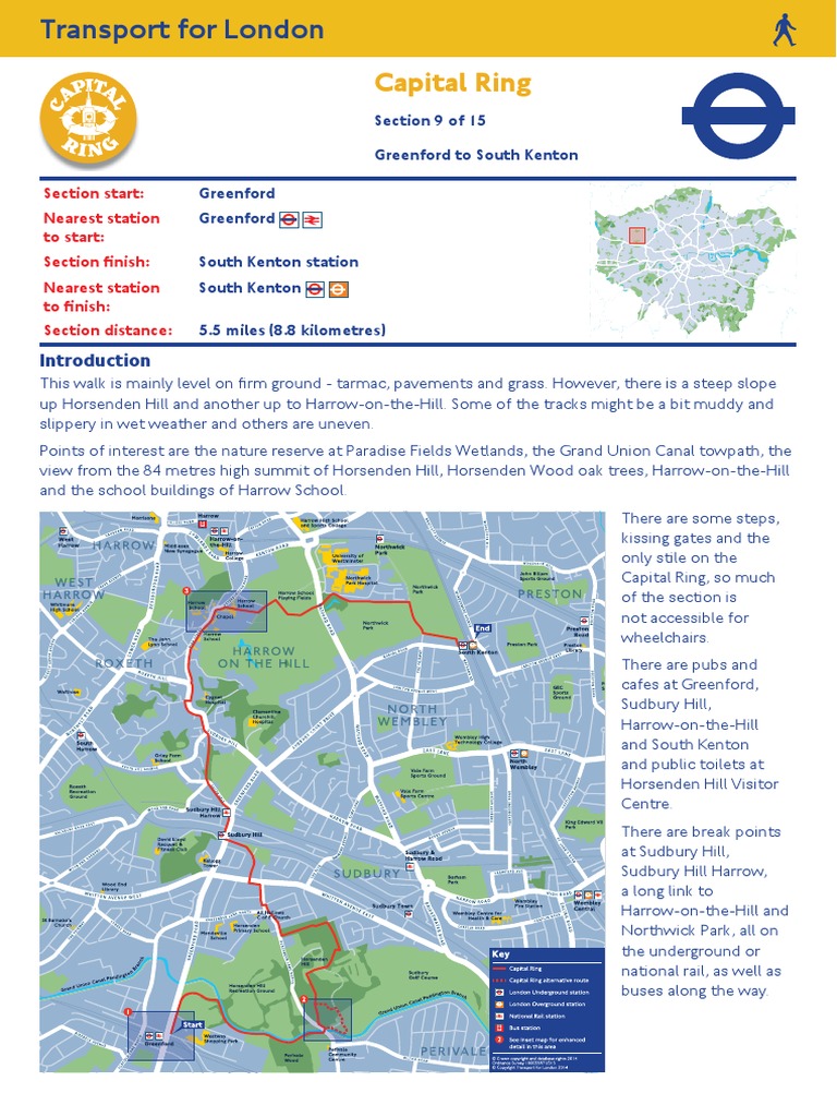 Capital Ring Section 9: Greenford Route | PDF