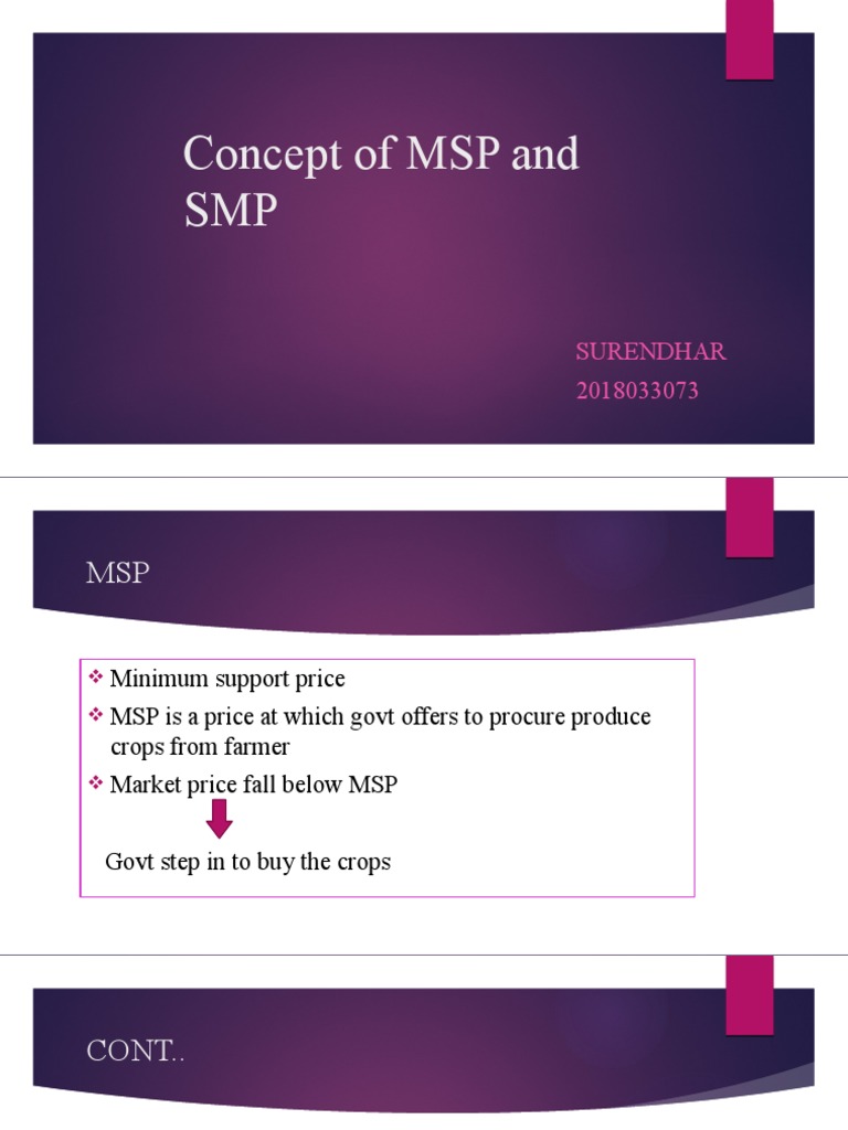 Concept of MSP and SMP | PDF
