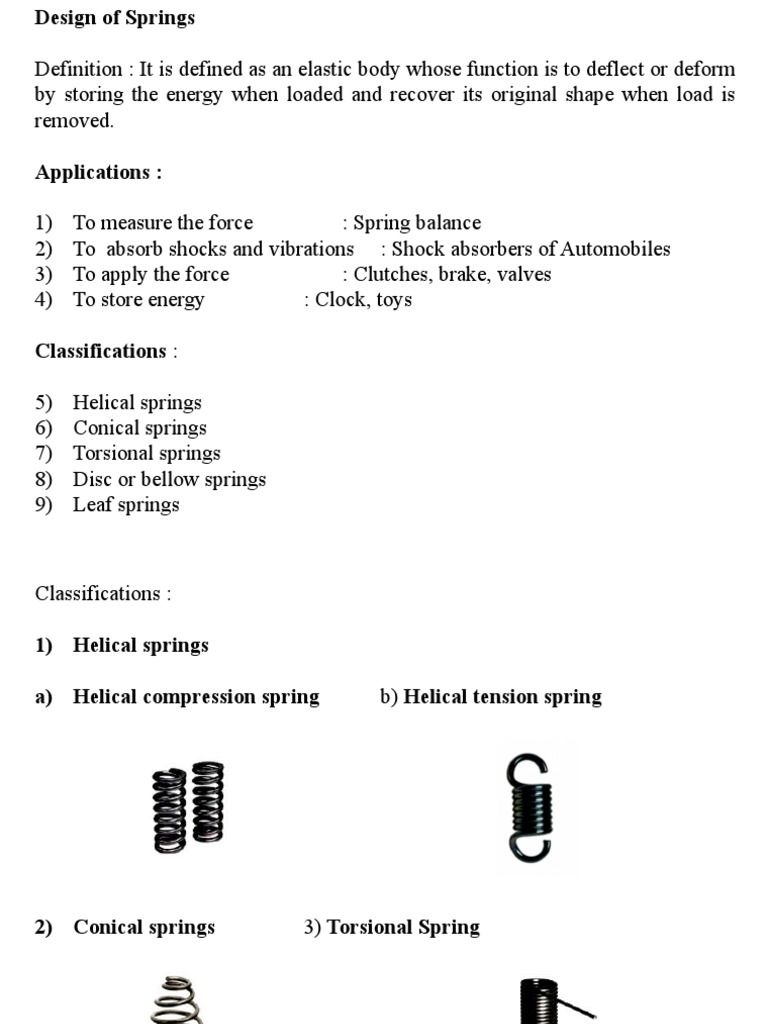 EMD 5.1 Spring Intro | PDF | Steel | Mechanical Engineering