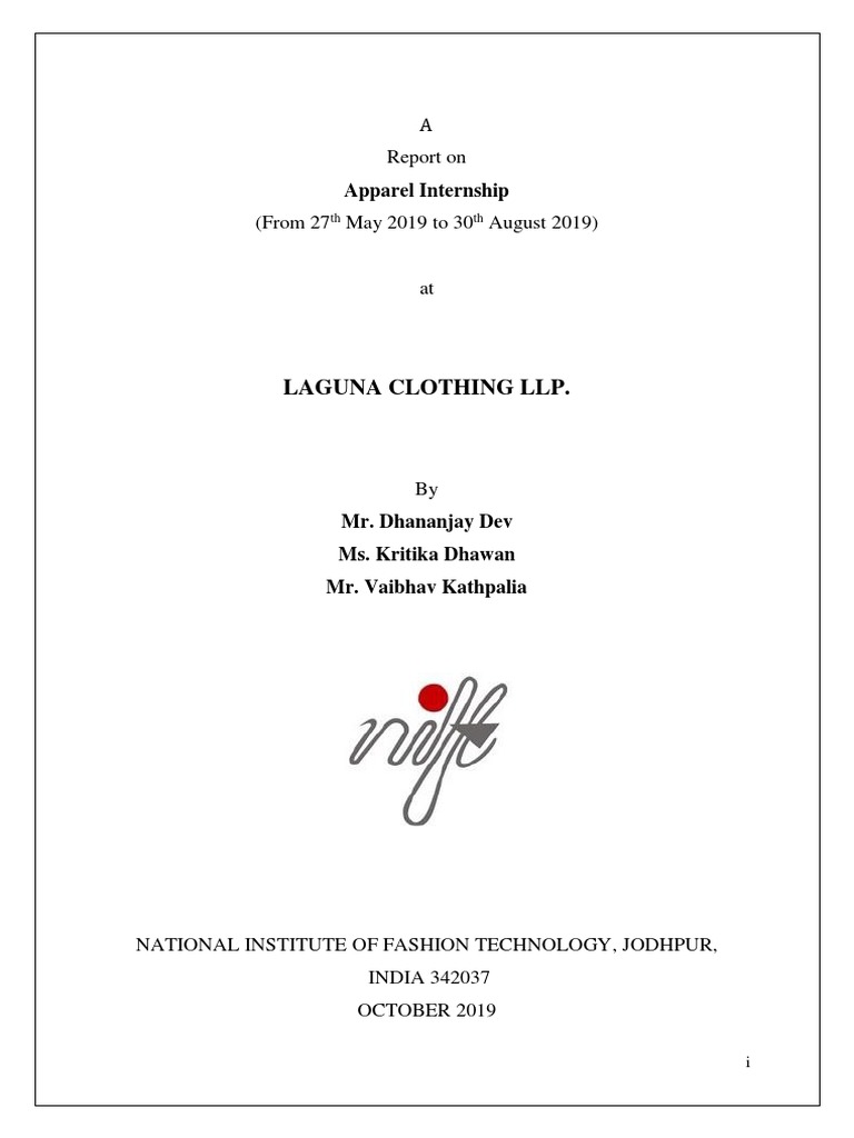 Final Report PDF | PDF | Shirt | Clothing