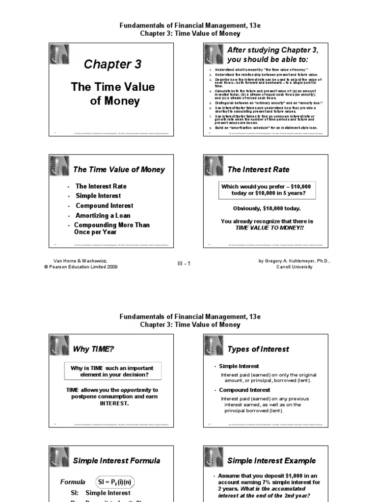 Chapter 3 (The Time Value of Money) | PDF | Time Value Of Money | Interest