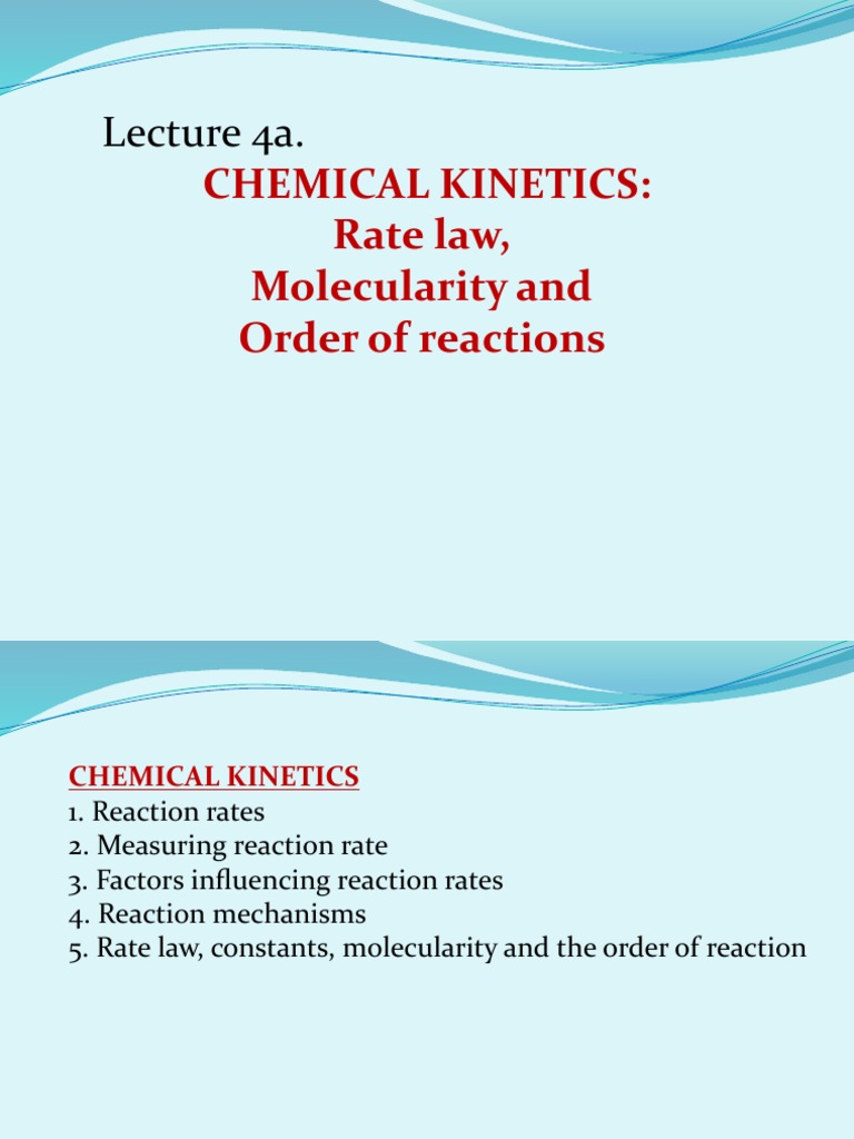 Rate Laws, Reaction Orders, and Mechanisms: Understanding Chemical ...