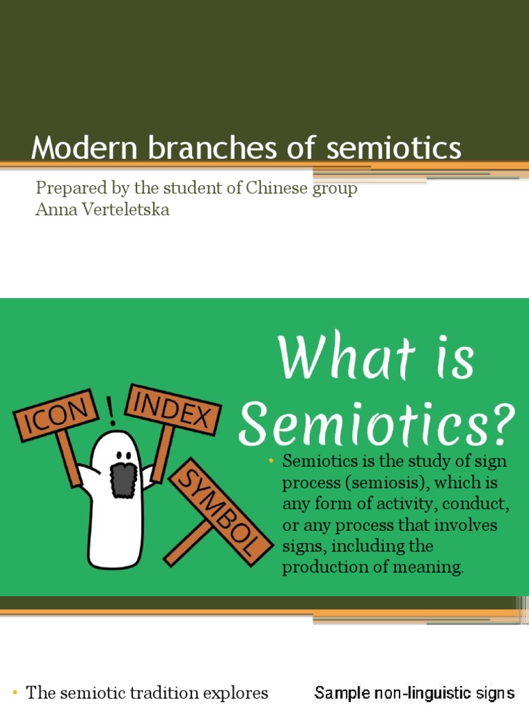 Modern Branches of Semiotics | PDF