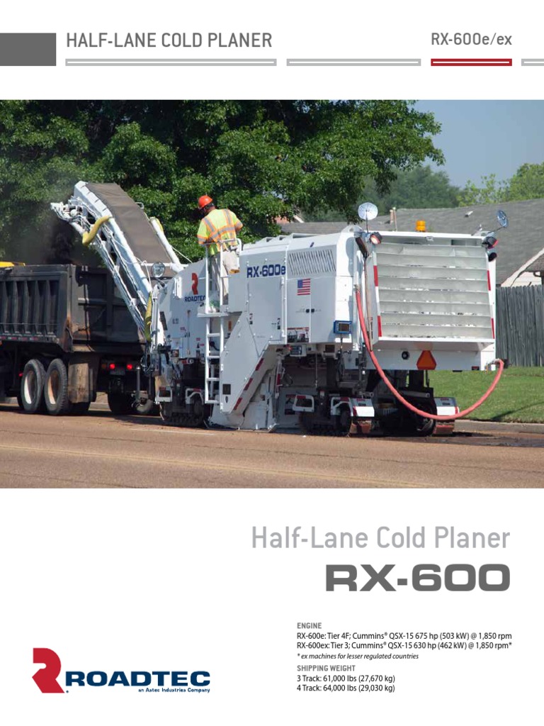 4 Roadtec 600 Cummins QSX | PDF | Transmission (Mechanics) | Plough