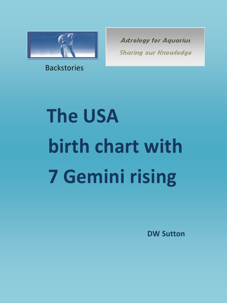 USA Birth Chart: Gemini Rising Insights | PDF | Planets In Astrology ...
