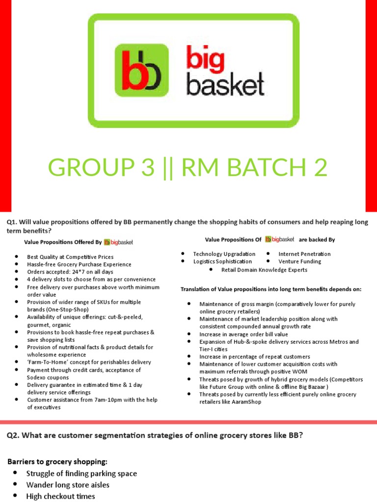 Group 3 - BB - RM Batch 2 | PDF | Grocery Store | Retail